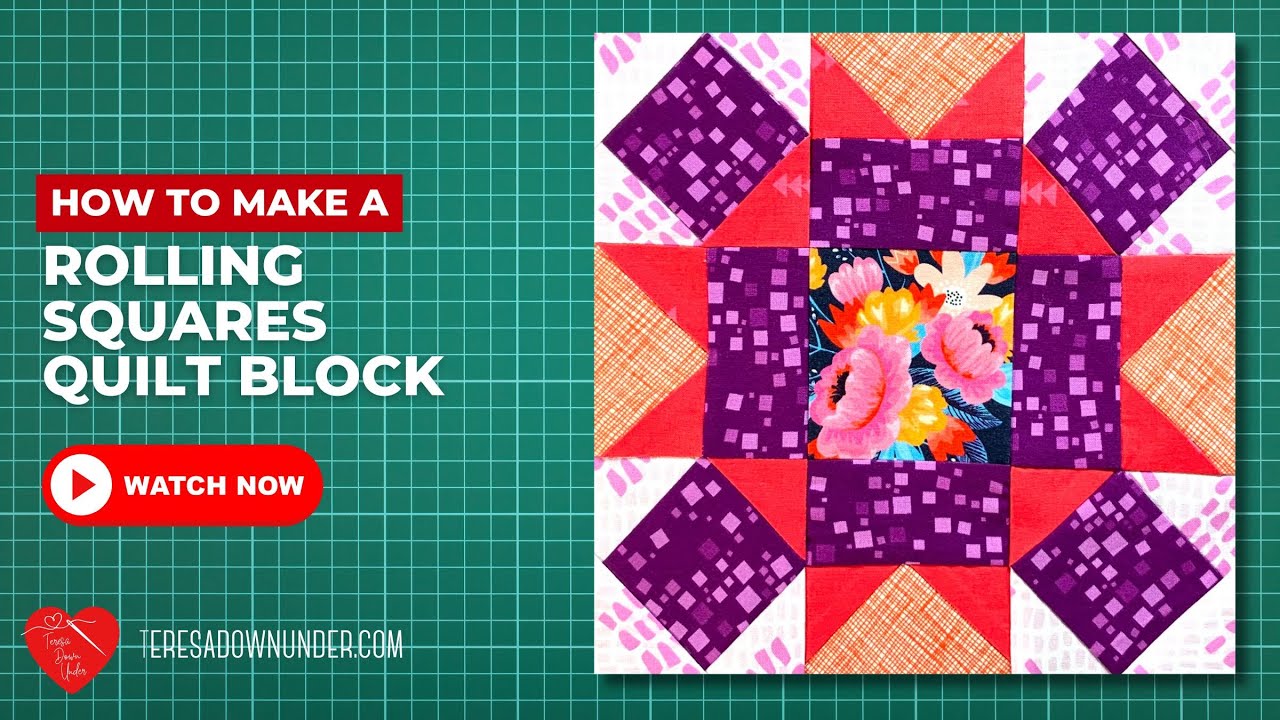 How to make a Rolling squares block - YouTube