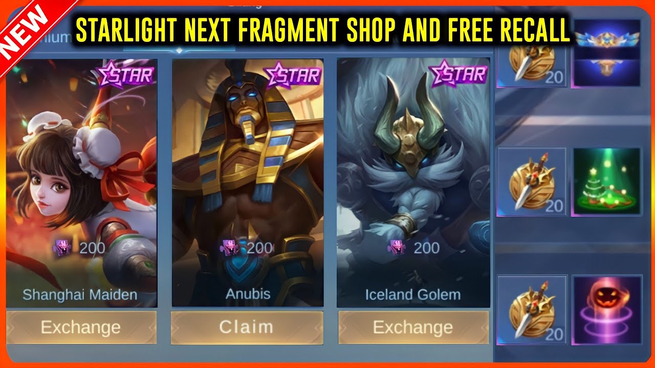 NEW STARLIGHT FRAGMENT EXCHANGE + NEW EVENT FREE RECALL AND REWARDS NOW ...