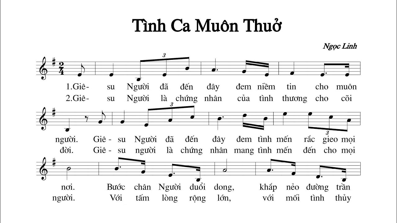 Tình Ca Muôn Thuở (Sáng Tác: Ngọc Linh) - Ca Len Di | Lyrics - YouTube