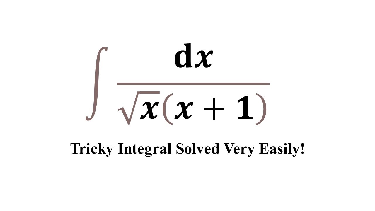 A good u-Substitution approach makes this easy! - YouTube