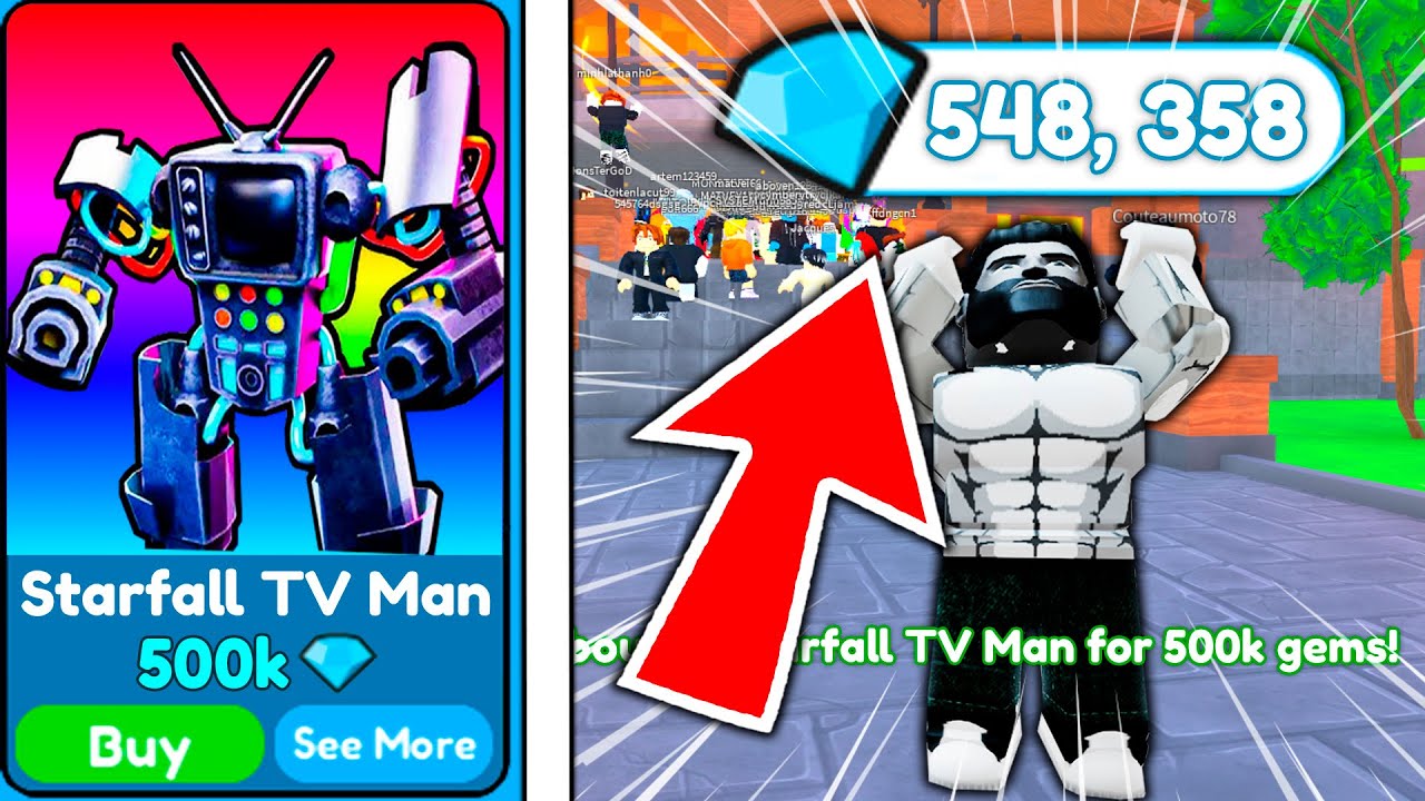 😨😱OMG!!😨😱 I SOLD STARFALL TV MAN FOR 💎500K GEMS💎 Toilet Tower Defense ...