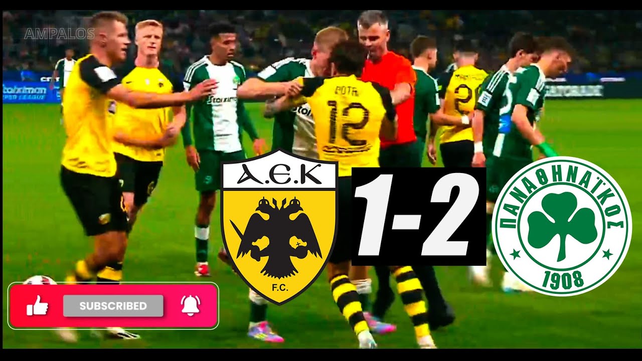 ΑΕΚ - Παναθηναϊκός 1 - 2 05/04/2025 #football #new #soccer #panathinaikos #aek - YouTube