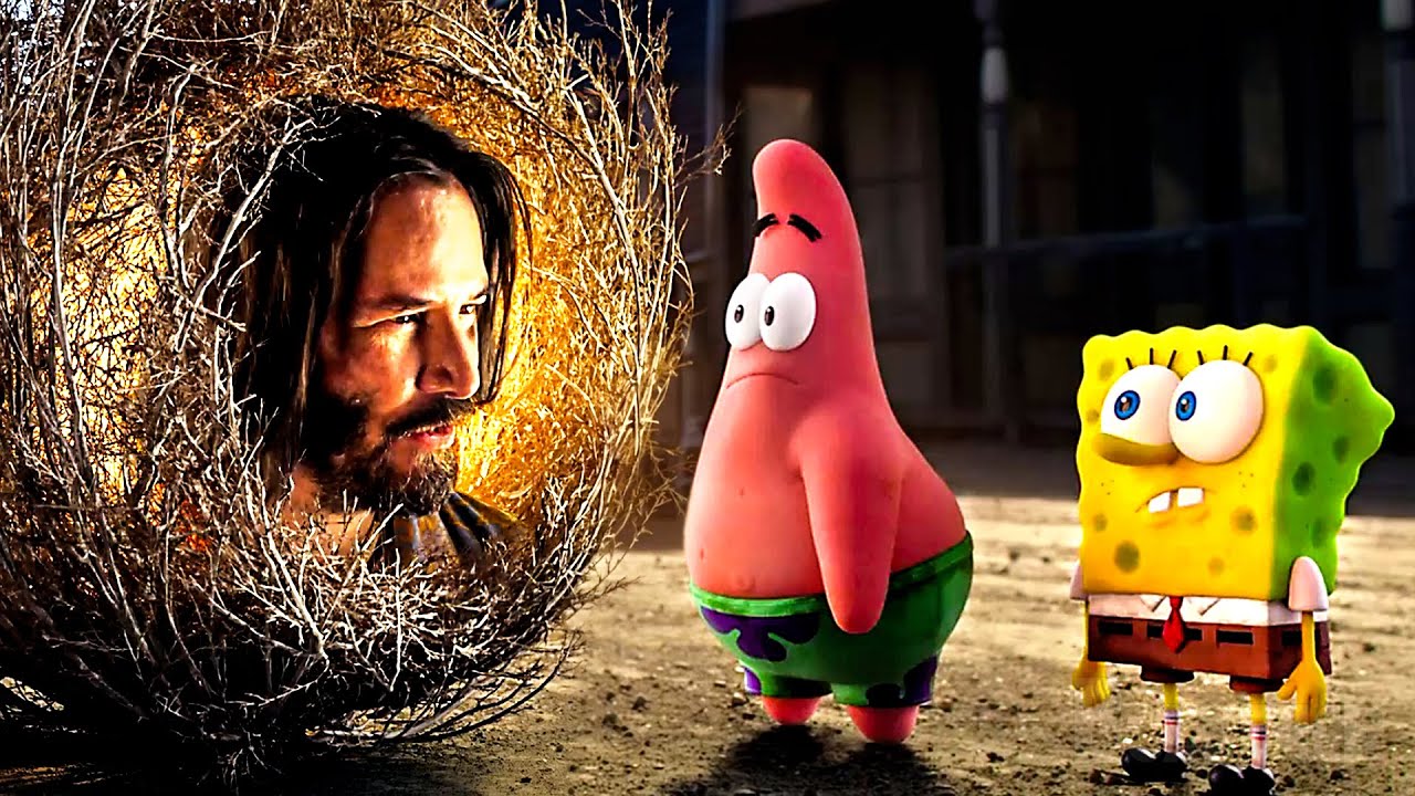SpongeBob meets Keanu Reeves AND Snoop Dogg - YouTube