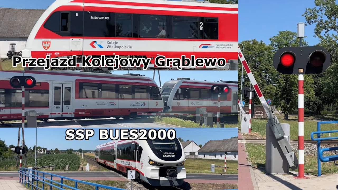 [4K] Przejazd kolejowy (SSP) Grąblewo #1 // Polish Level Crossing - YouTube