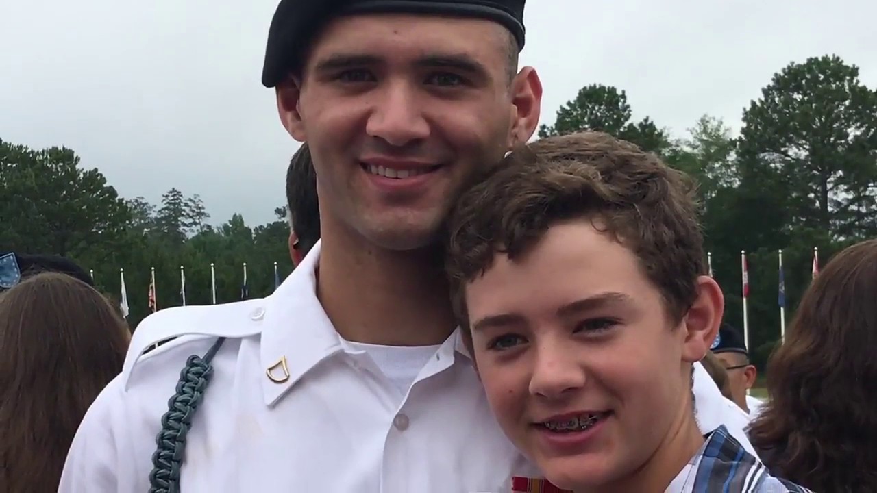 170726220 Soldier Surprises Little Brother At Graduation - YouTube