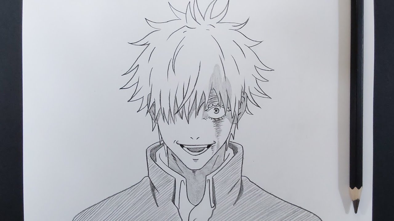 How To Draw Gojo Satoru Injured || Easy Anime Drawing - YouTube