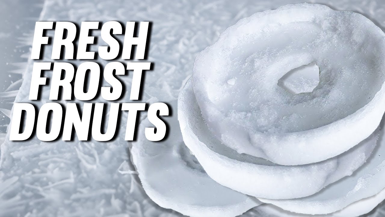 Crunchy Ice Donuts - Blended Powdery Ice Freezer Frost - YouTube
