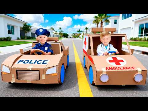 Çocuklar için Karton Araba Yarışması