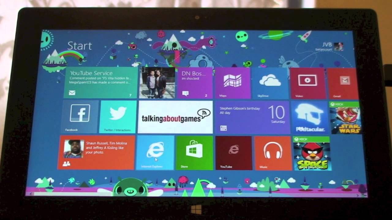 Micrsoft Surface RT File Manager and Tile shortcuts. - YouTube