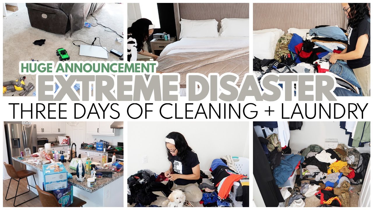 THREE DAY EXTREME DISASTER CLEAN WITH ME | DISASTER CLEANING MOTIVATION ...