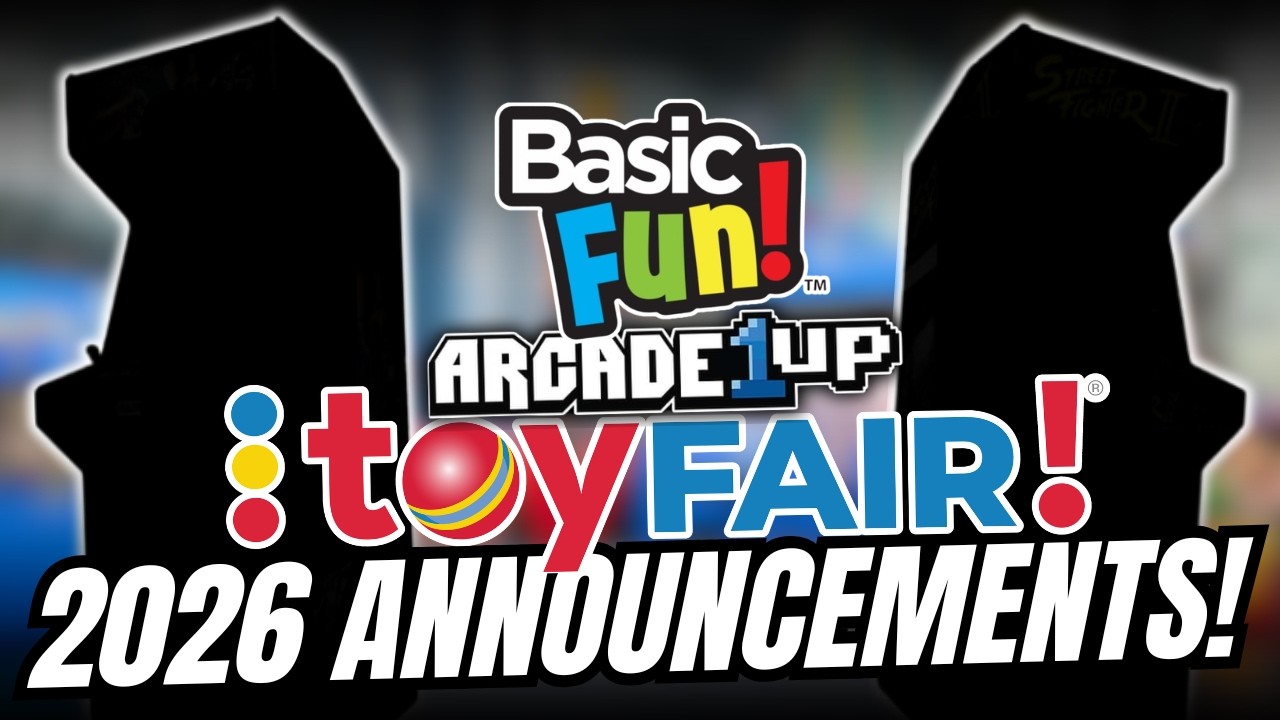 Basic Fun Arcade1up 2026 Toyfair Arcade Releases! - YouTube