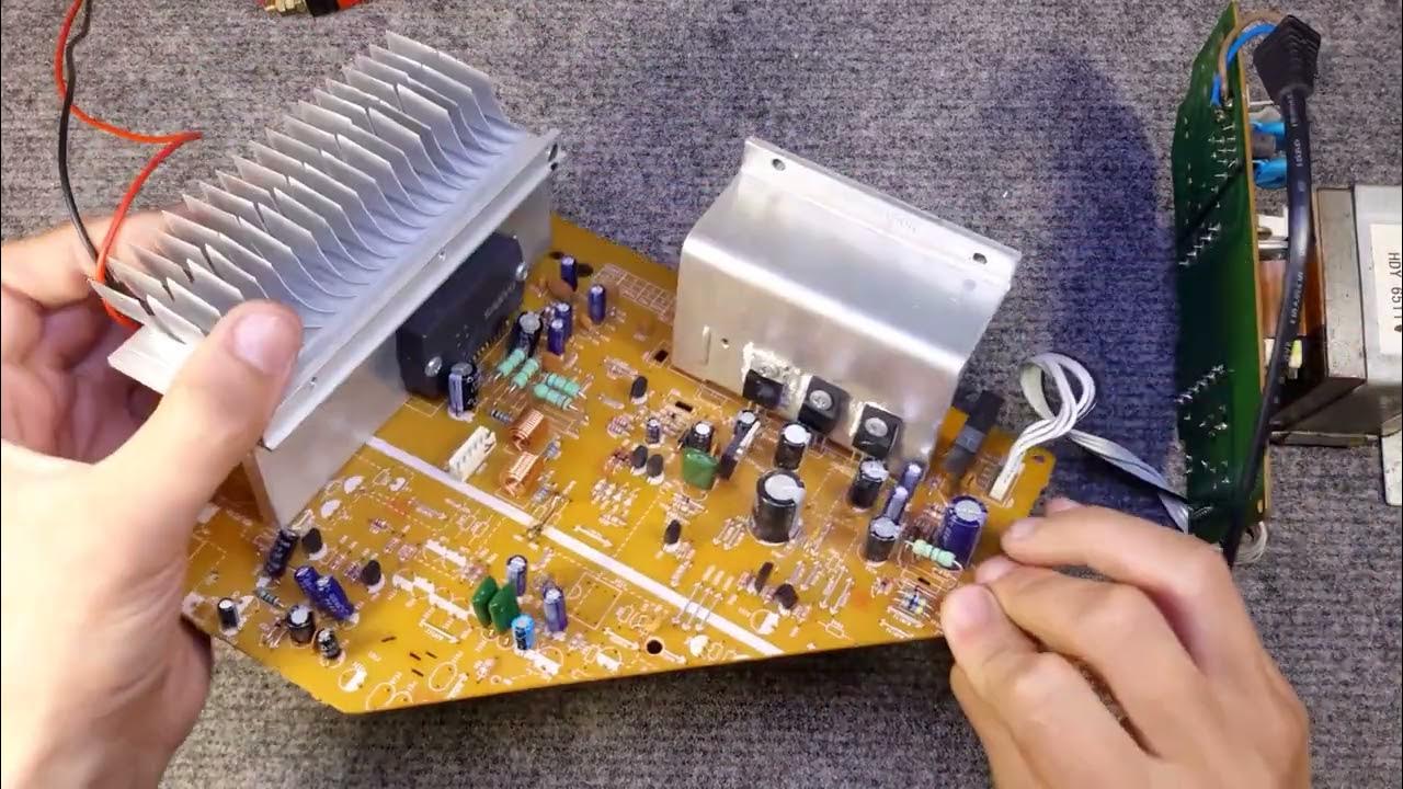 How to make an amplifier from a hi-fi mini system component. - YouTube