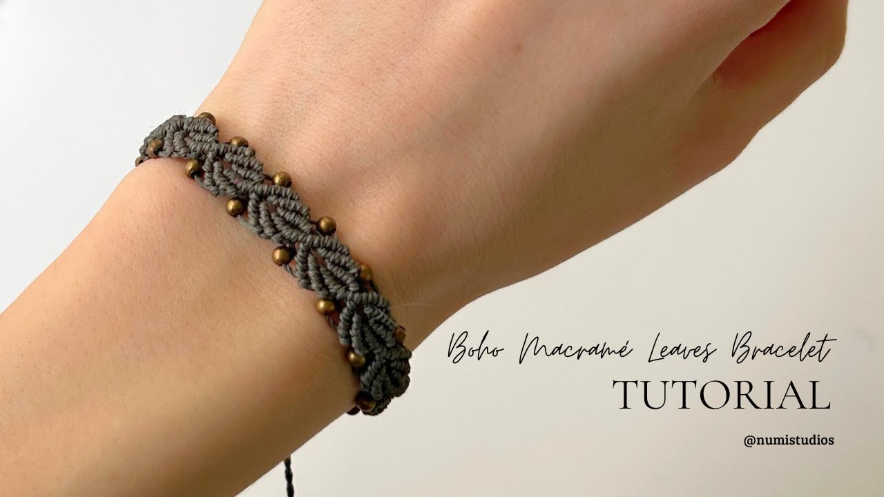 Macramé Leaf Bracelet Tutorial | DIY Boho Leaves - YouTube