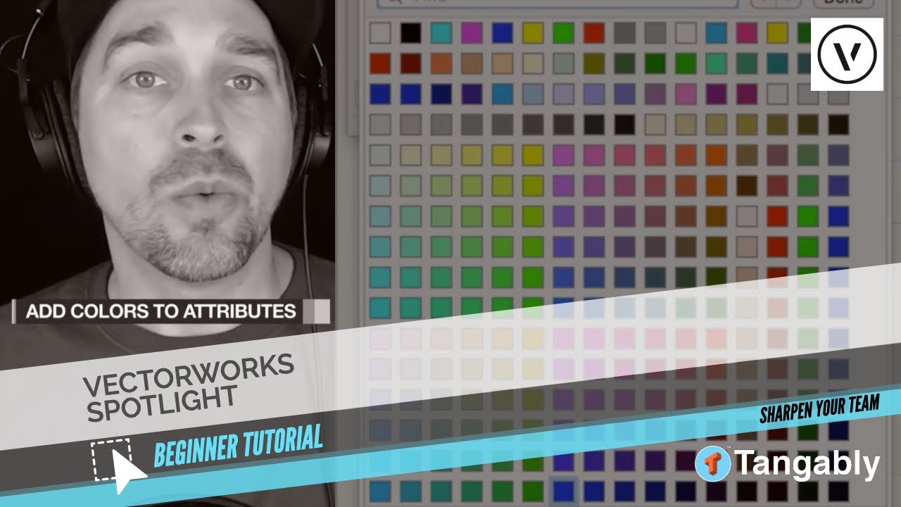 Vectorworks Spotlight Beginner Tutorial - ADD COLORS TO ATTRIBUTES ...