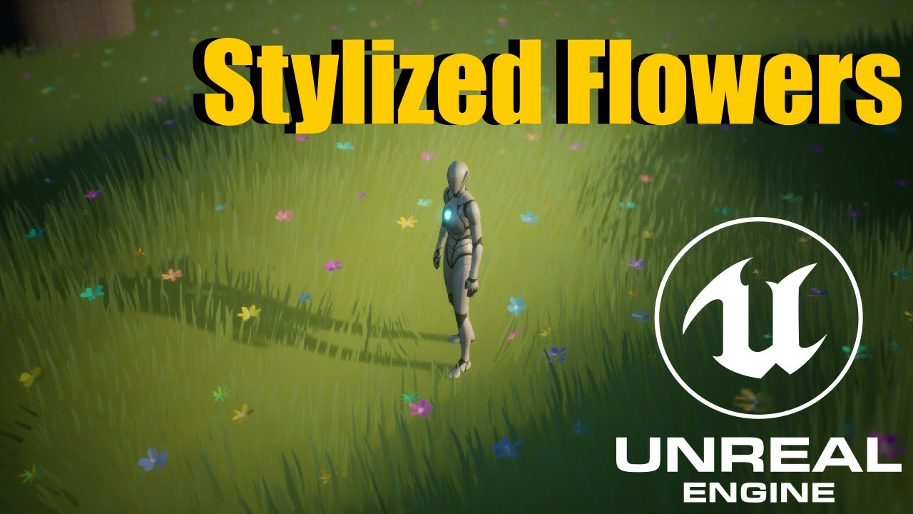 Procedural Stylized Reactive Flowers in UE5. Downloads for Patrons ...