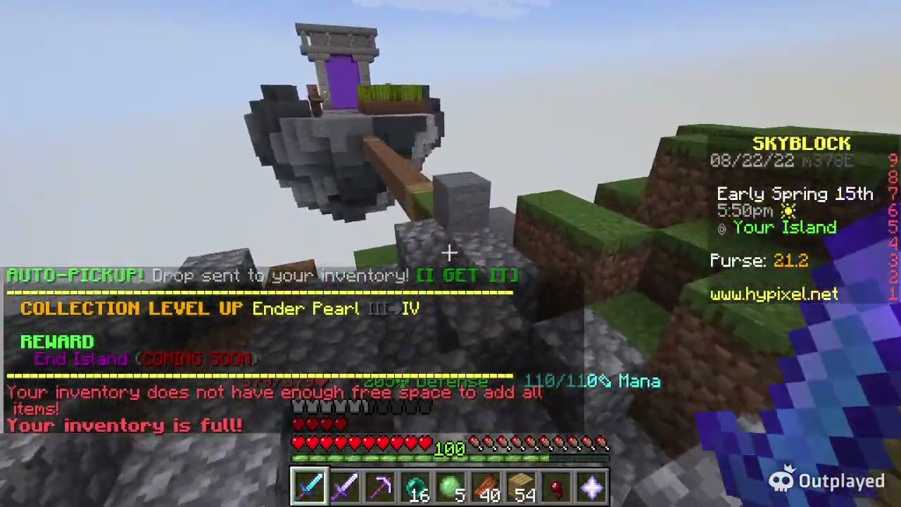 Minecraft sky block - YouTube