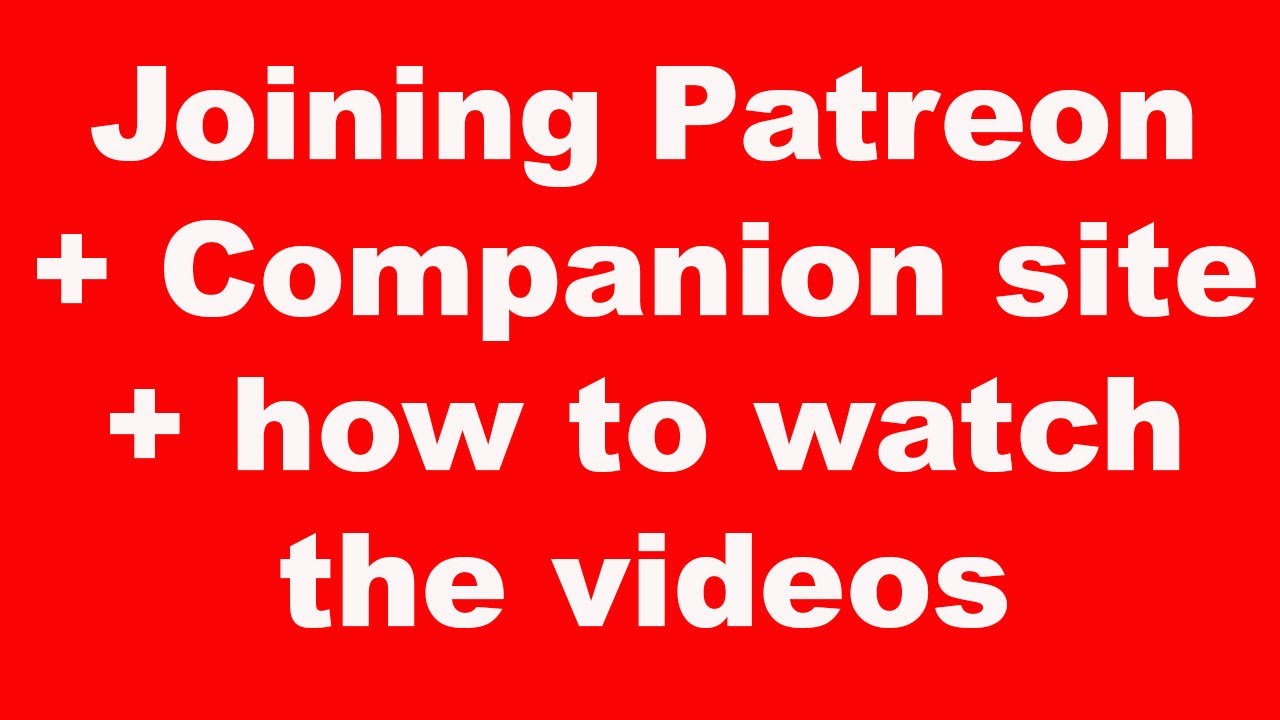 Joining / Using my Patreon art channel + Companion Site - YouTube