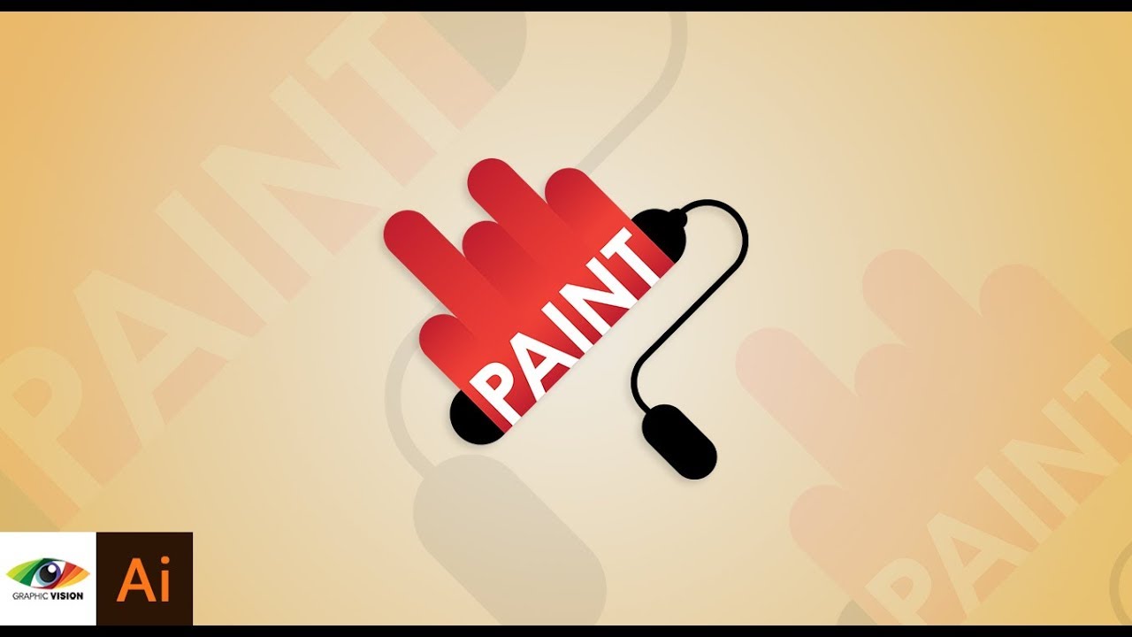 Adobe Illustrator Tutorial | Paint logo design - YouTube