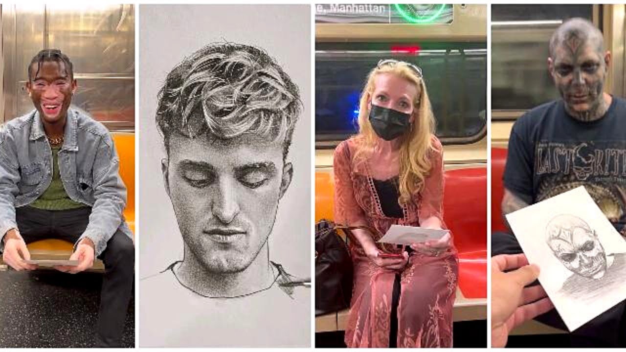 Devon Rodriguez Art draws the direct portrait of strangers in the ...