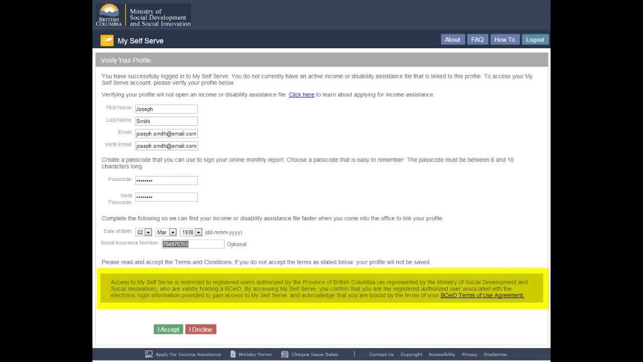 Verifying Your Existing My Self Serve Profile - YouTube