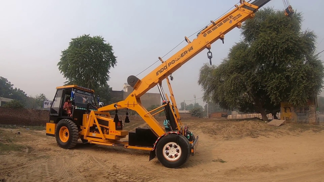 IndoFarm Power 14 hydra crane in Talwandi sabo Panjab - YouTube
