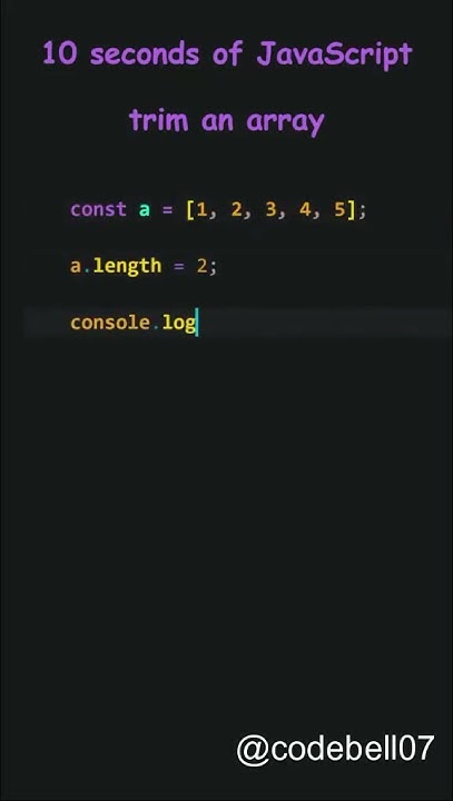 Javascript Shorts · Javascript Arrays · Getting First N Element Youtube
