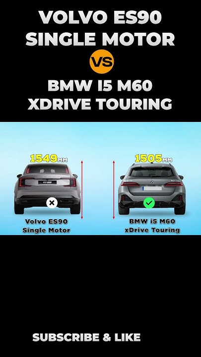 Volvo ES90 Single Motor vs BMW i5 M60 xDrive Touring #shorts - YouTube