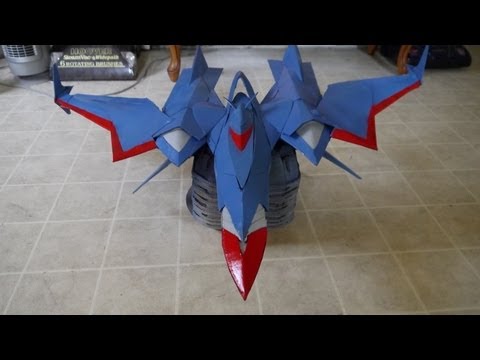 Gatchaman God Phoenix scratchbuilt model - YouTube