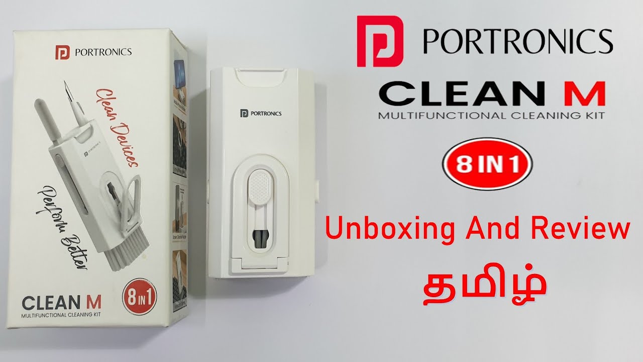 Portronics Clean M 8-in-1 Gadgets Cleaner | Multifunction Cleaning Kit ...