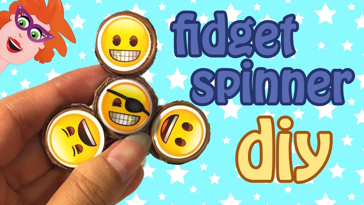 DIY fidget spinner - Emoji stickers - YouTube
