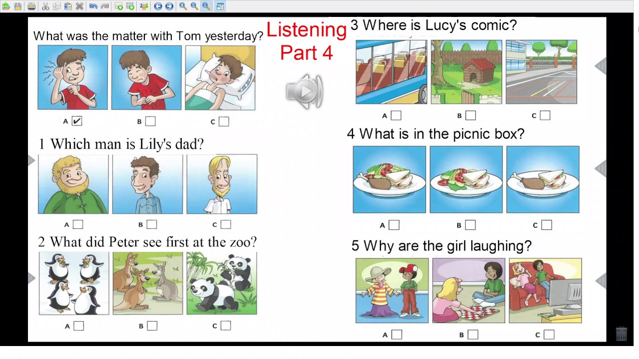 Movers 3 Test 2 Part 4 - YouTube