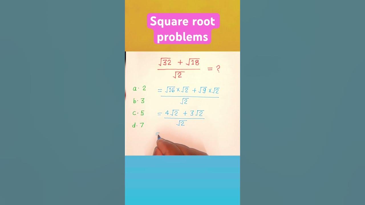 Square root problems - YouTube