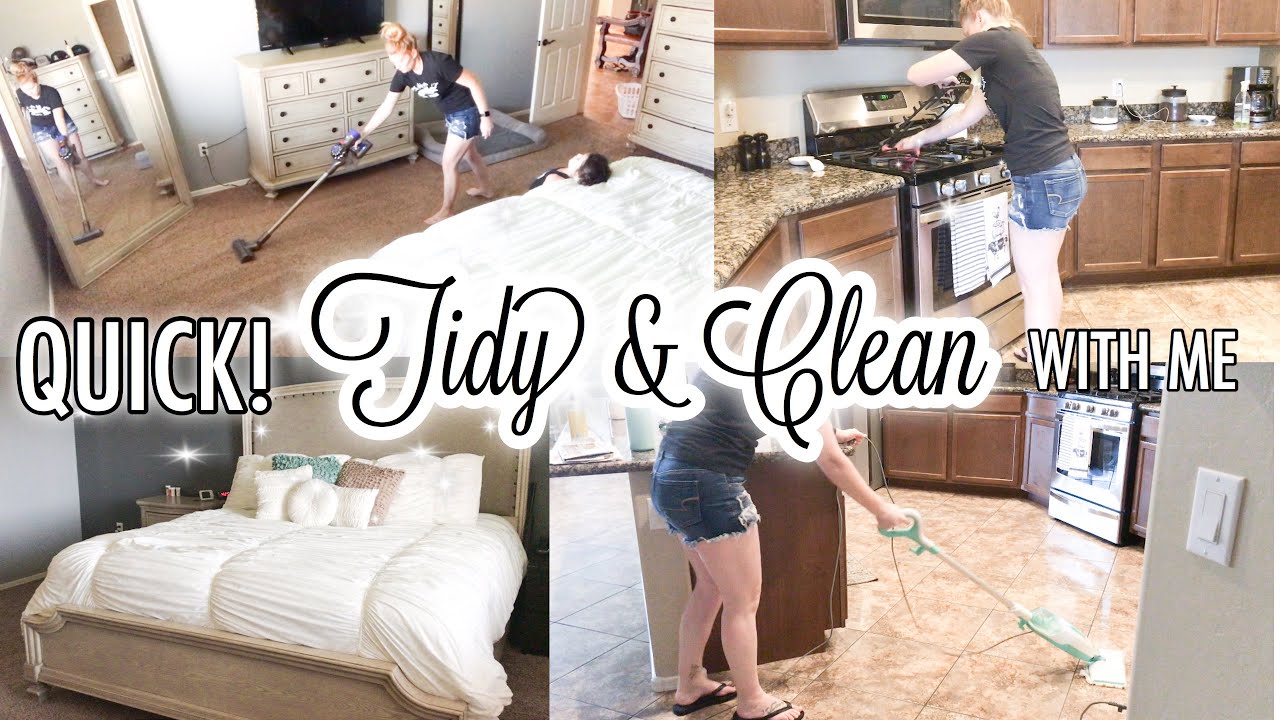 🧼 QUICK TIDY AND CLEAN WITH ME | SPEED CLEAN | MID WEEK CLEAN WITH ME ...