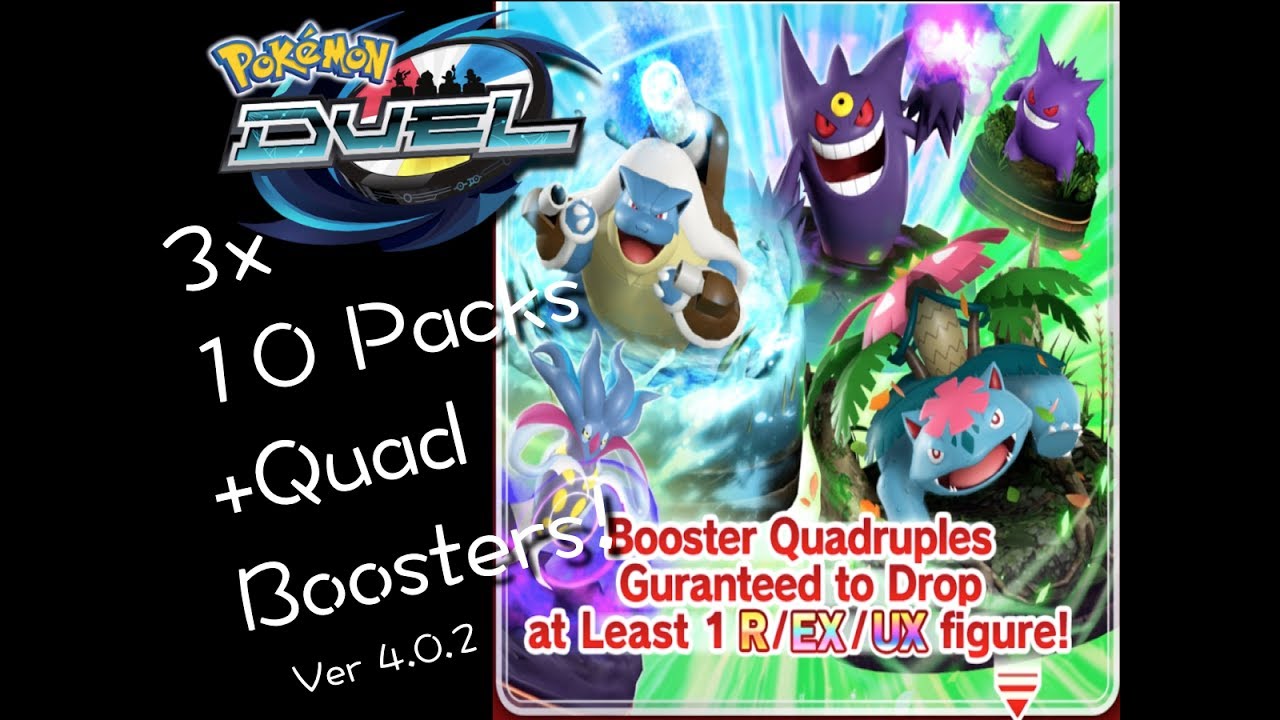 3x 10 Packs + Quad Boosters Opening! Pokemon Duel Ver 4.0.2 INSANE ...