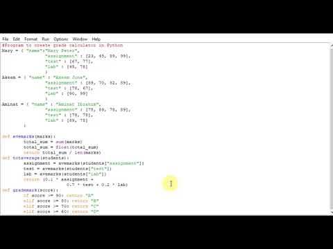 #Program to create grade calculator in Python - YouTube
