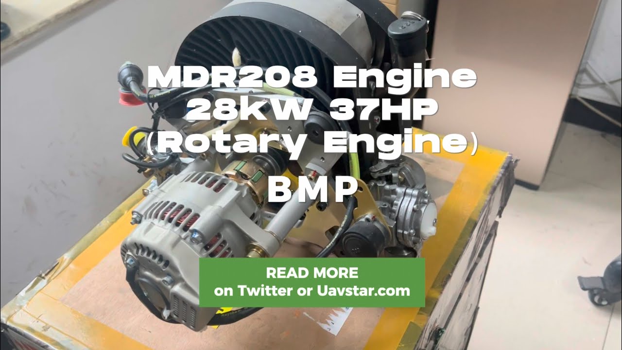 2023 model BMP MDR208 UAV rotary engine - YouTube