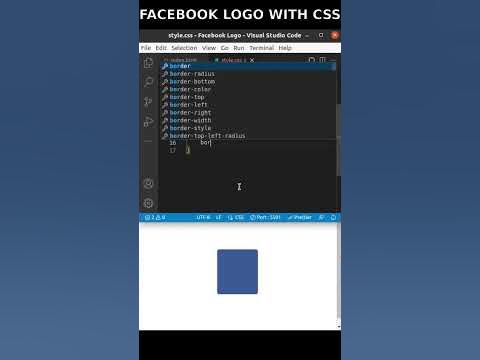 How To Create Facebook Logo With Pure CSS | #shorts - YouTube