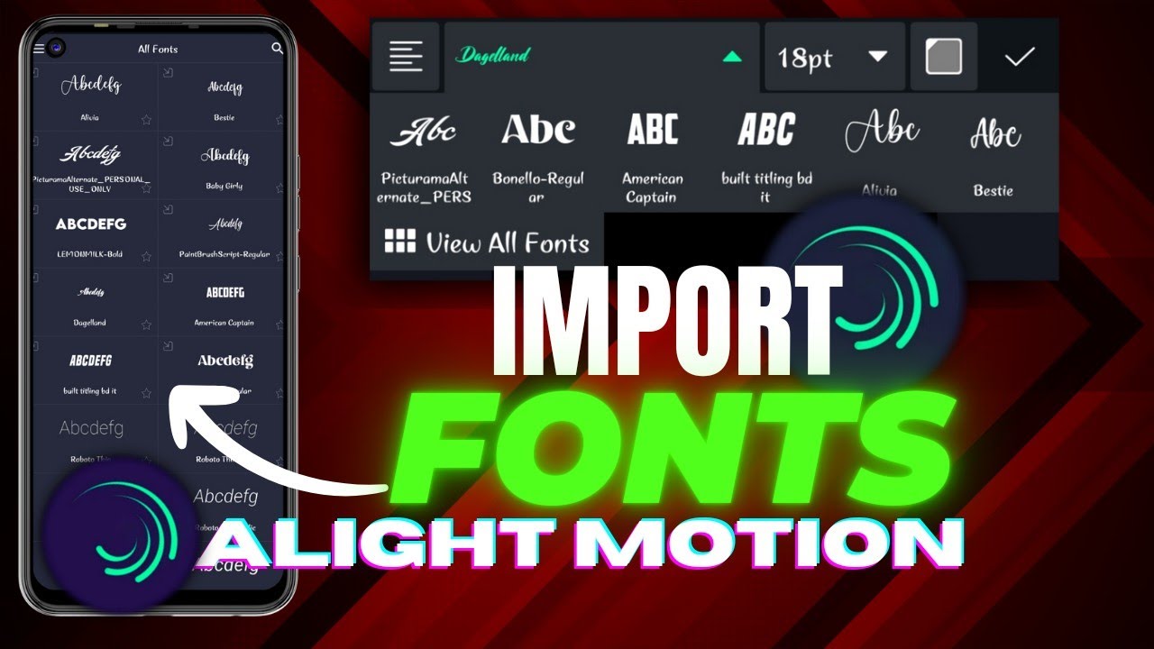 How To Add Font In Alight Motion | Alight motion me custom font kaise add kare | stylish font ...
