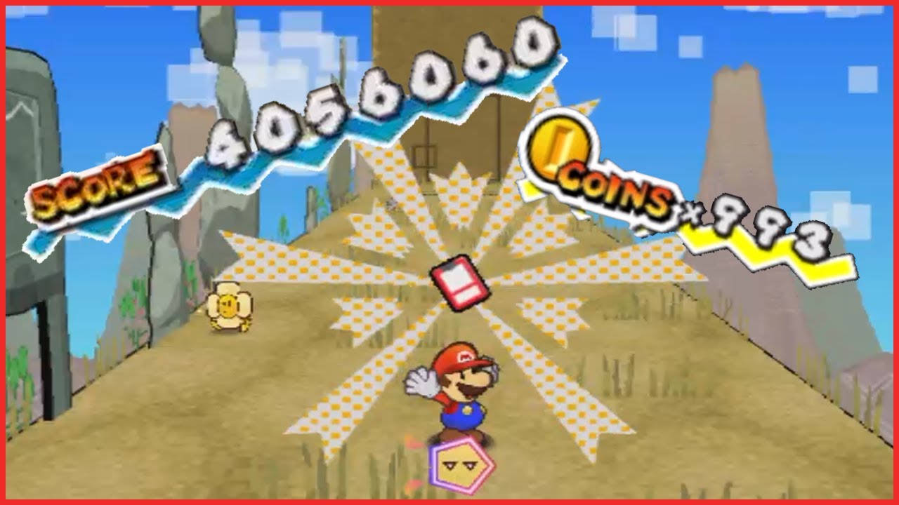 Quickest way to gain Score and Coins in Super Paper Mario - YouTube