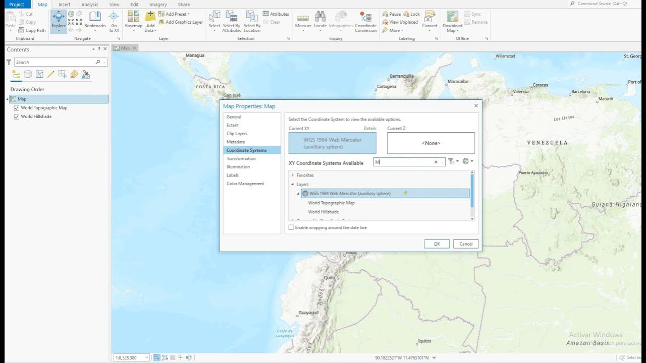 Asignar Sistema de Coordenadas en ArcGIS Pro - YouTube