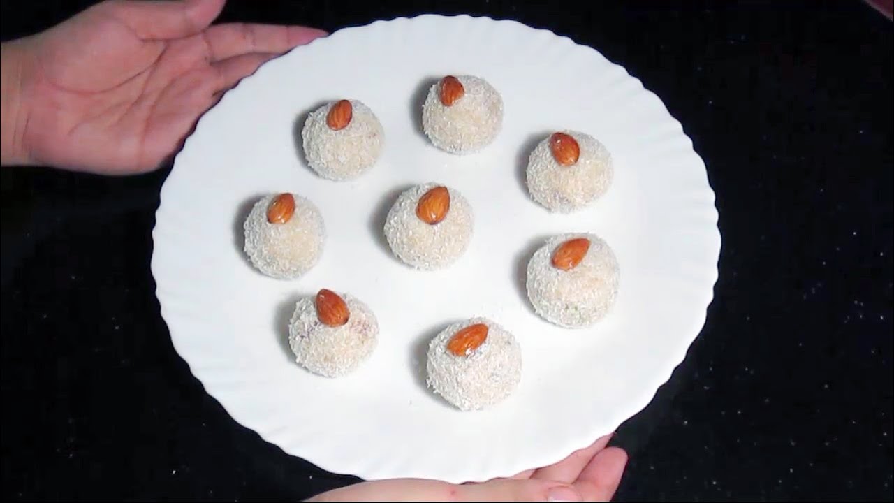 COCONUT LADOO | EASY TO MAKE DESSERTS | INDIAN SWEET RECIPE - YouTube