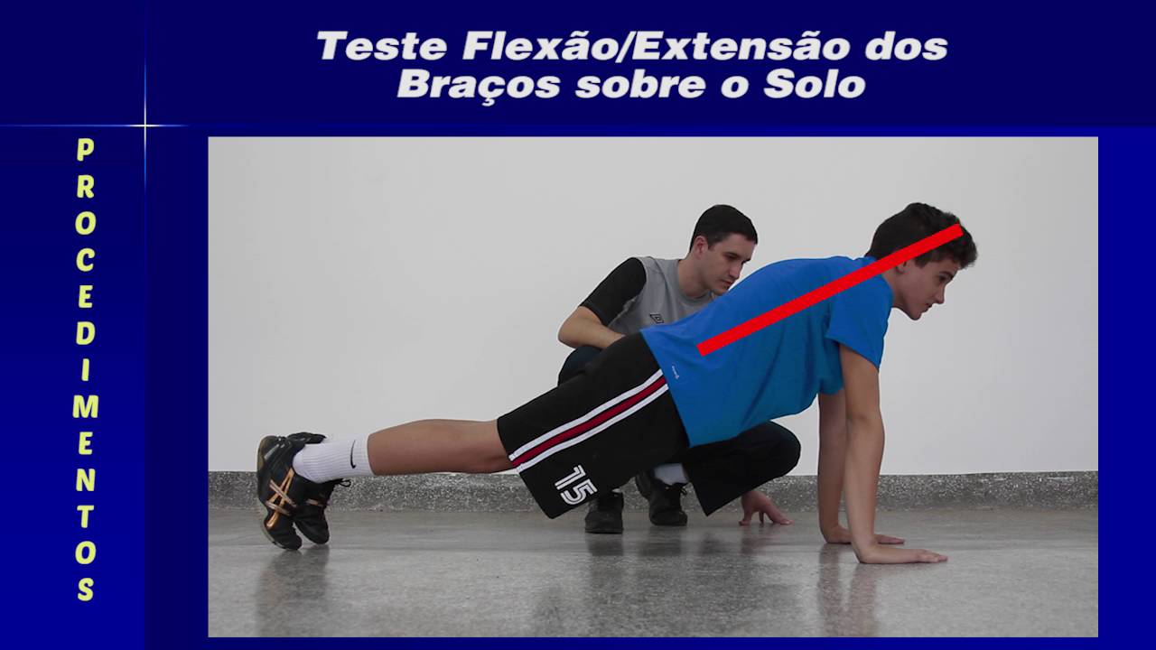 Teste Flexão/Extensão dos Braços sobre o Solo - YouTube