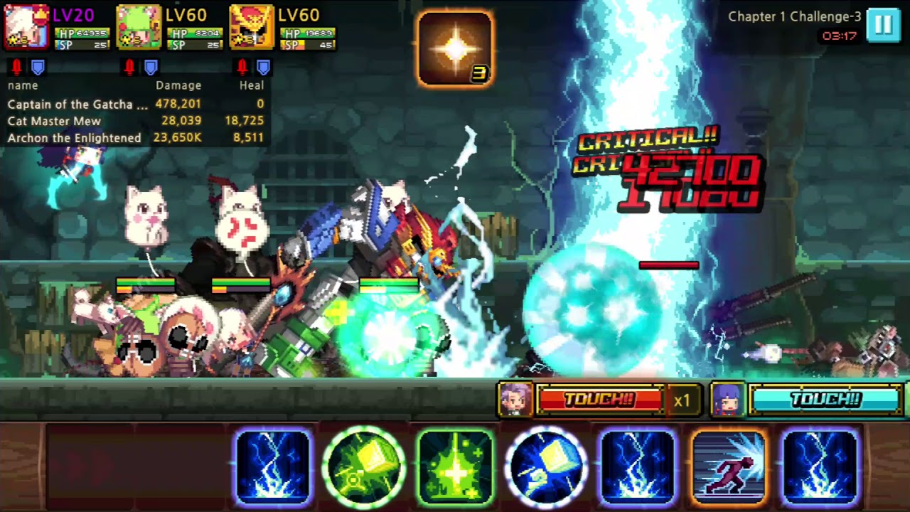 Crusaders Quest Challenge 3 (Captain, Mew, Archon) - YouTube