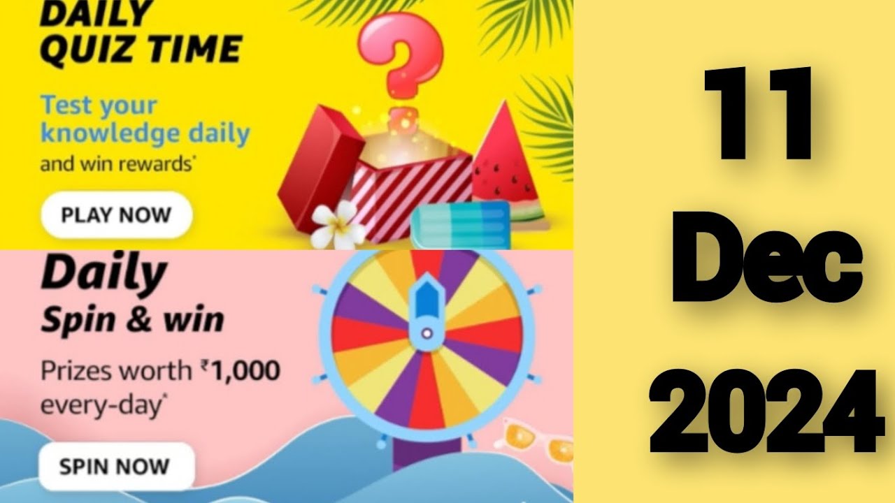 Amazon Daily Quiz Time Answers Today | Amazon Quiz Answers Today ...
