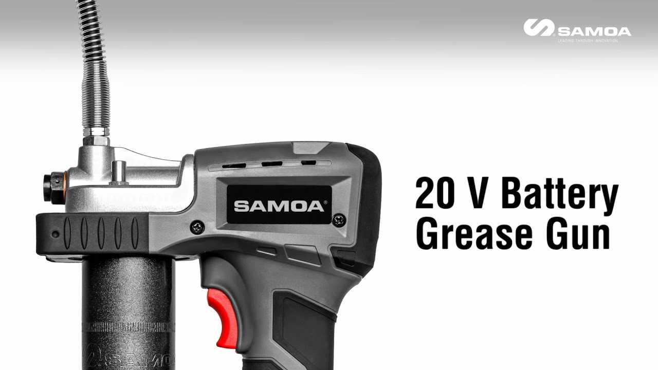 20 V Battery Grease Gun - SAMOA Industrial - YouTube