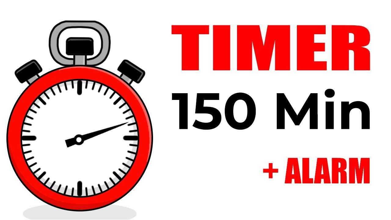 2.5 hour Countdown Timer ⏳ | Minimalist Design with Loud Alarm - YouTube