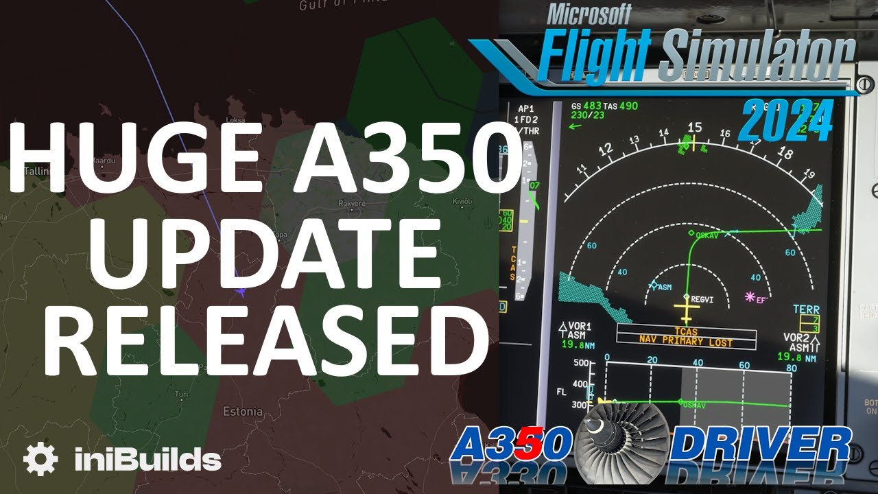 Huge iniBuilds A350 Update released - Printer, FBW Laws, GPS Jamming ...