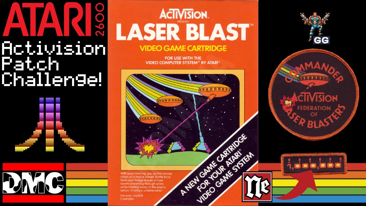 Atari 2600 - Laser Blast - Activision Patch Challenge! - YouTube