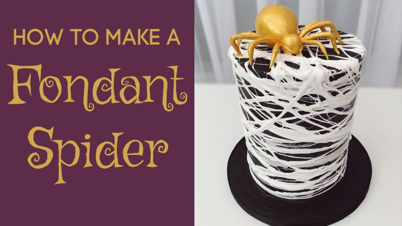 How To Make A Fondant Spider - YouTube