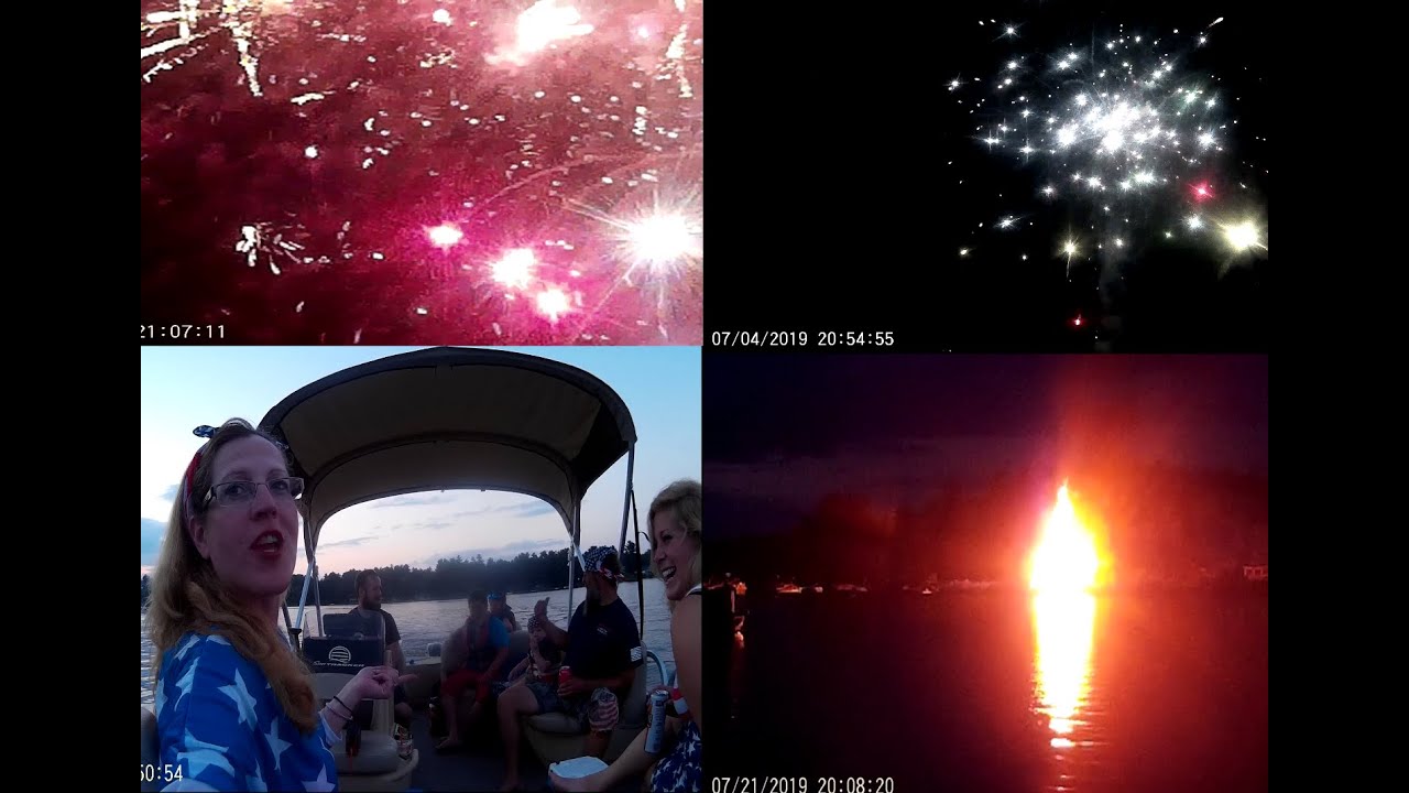 Beautiful Bonfire, Fantastic Fireworks & Cannon Blast Off On Our Lake ...